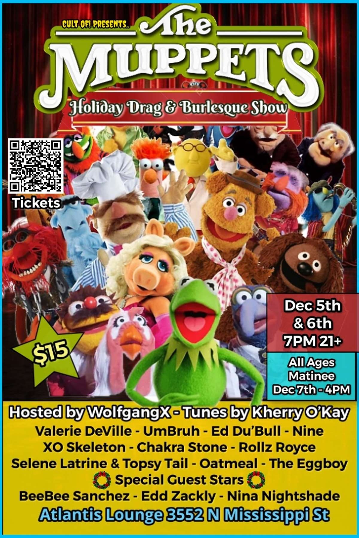 SOLD OUT: The Muppets! Night 2 - Mississippi Pizza Pub & Atlantis Lounge