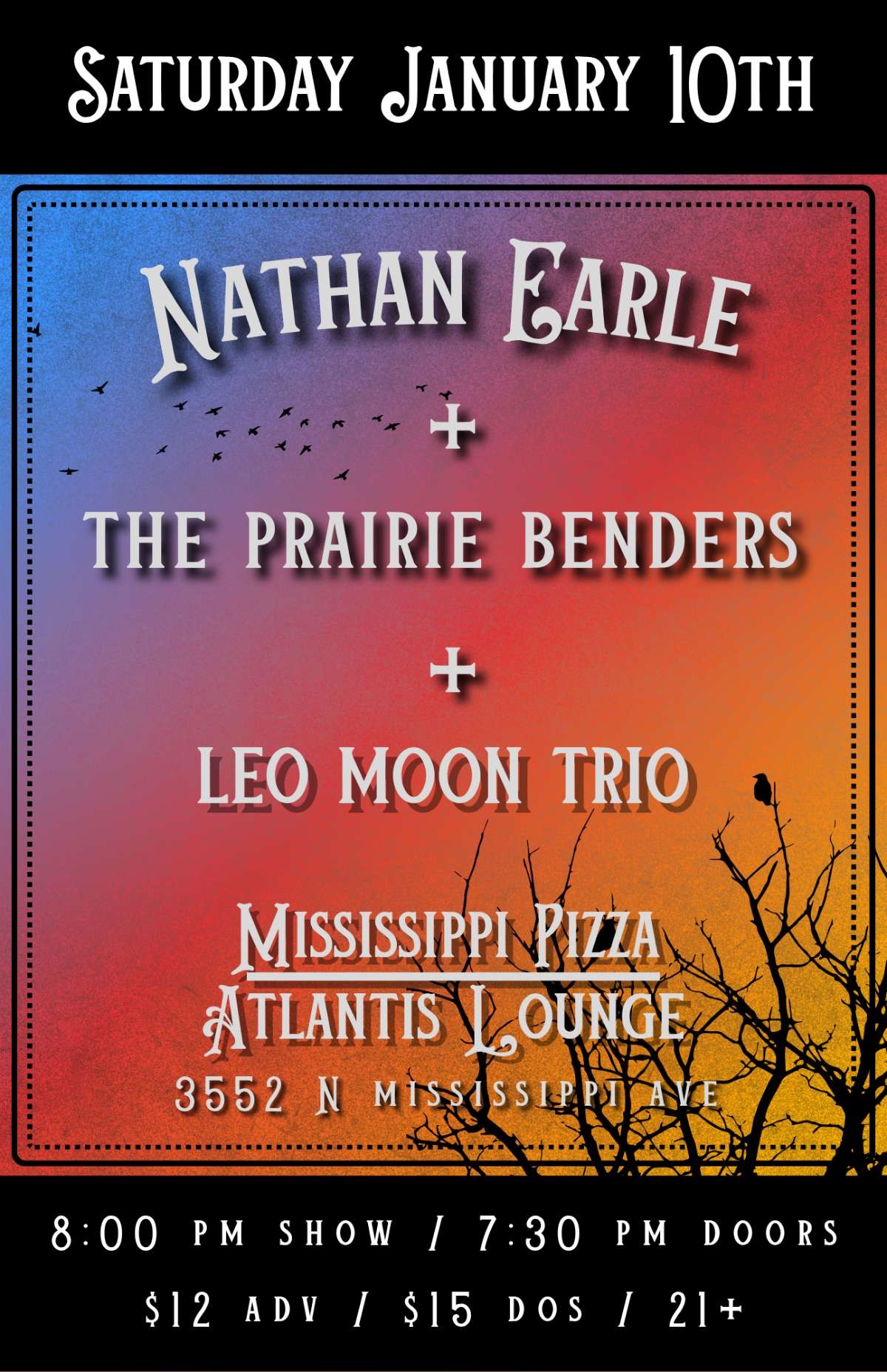 Nathan Earle + The Prairie Benders + Leo Moon Trio - Mississippi Pizza ...